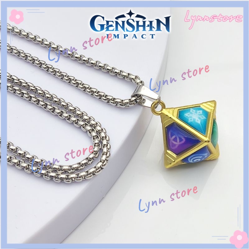 Anime Game Genshin Impact Merch Prop Model Genius Lnvokation TCG Dice ...