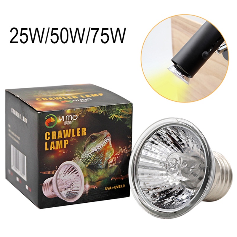 UVA UVB Reptile Light 25W/50W/75W Full Spectrum Sun Lamp UV Heating ...