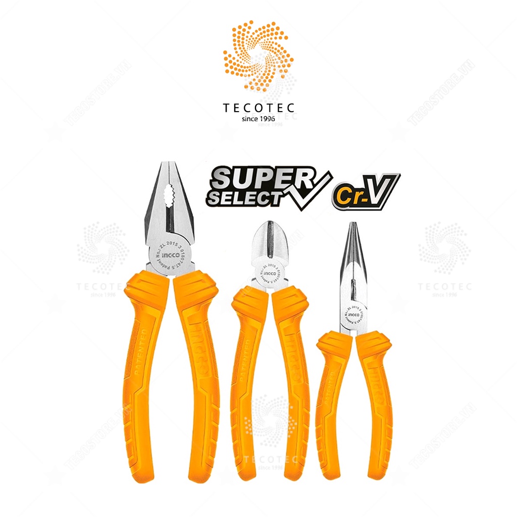 Set Of 3 Teeth, Cut And Pointed Pliers INGCO HKPS08311 [Genuine ...