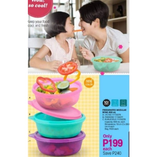 Tupperware Modular Bowl 600ml (1Pc) | Shopee Philippines