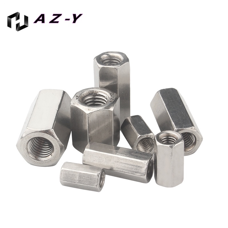 GB56 304 stainless steel extended hexagon nut internal thread rod ...