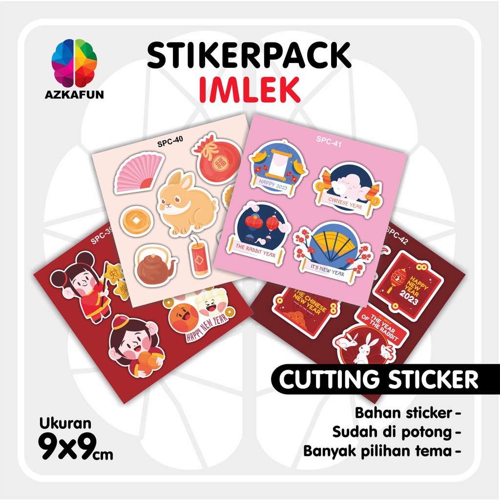 Imlek sticker PACK - chinese new year hamper stickers - aesthetic ...