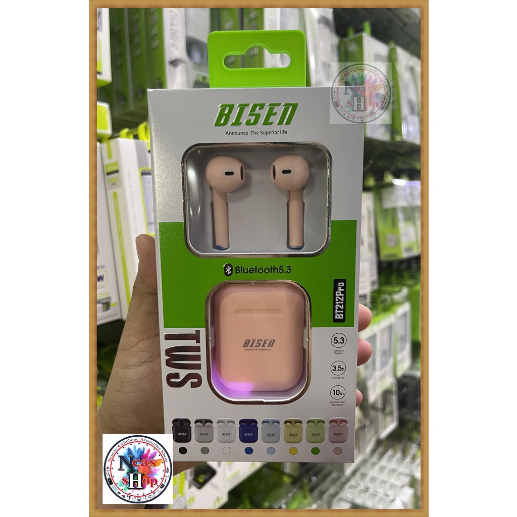 BISEN BT-212 Pro Macaroon Color Bluetooth Earphone w/ Lightning Cable ...