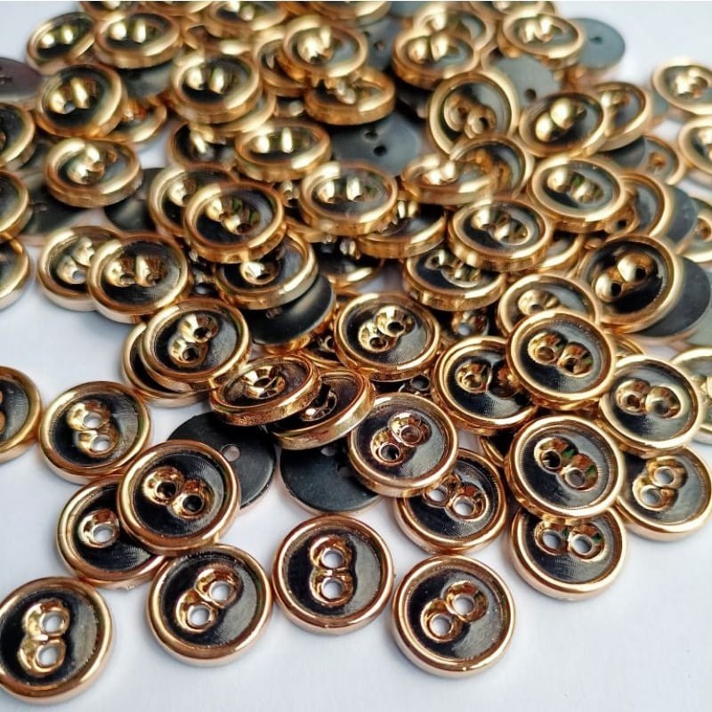 MATA Imported Shirt Buttons with Black Eye Motif and Gold Stripes ...