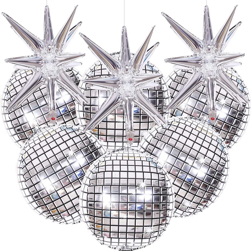 9Pcs Disco Foil Balloons Reusable Aluminum Mylar Helium Balloons Large ... 9Pcs Disco Foil Balloons Reusable Aluminum Mylar Helium Balloons Large ...