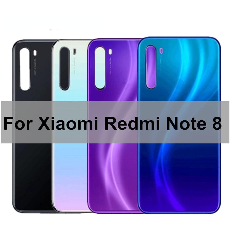 For Xiaomi Redmi Note 8 Back Battery Glass Cover Rear Door Housing Case ...