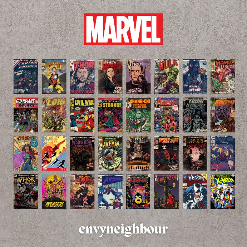 Marvel Wall Poster (32Pcs Contents) | Shopee Philippines