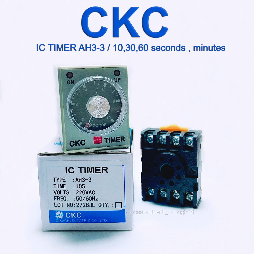Ckc AH3-3 Time Relay with Base | Shopee Philippines