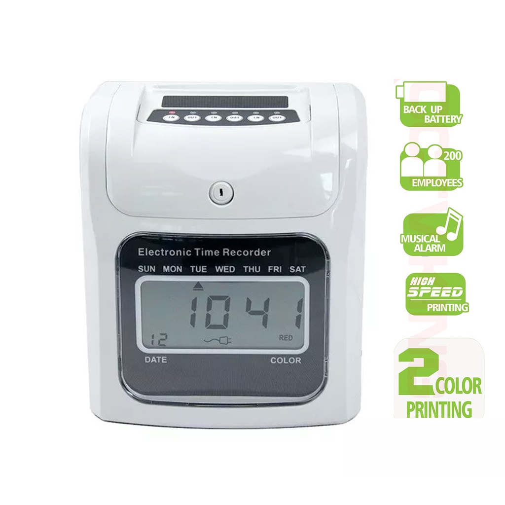 Electronic Time Recorder (MODEL: OKYO ET-6300) Punch Time Card Bundy ...