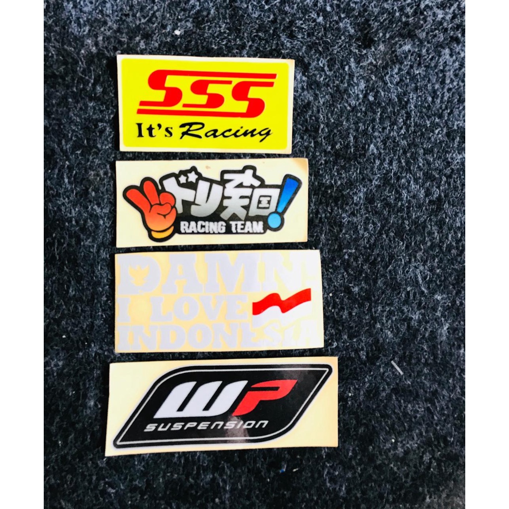 Sss RACING LEMON Helmet Stickers, RACING TEAM, ILOVE INDONESIA, And WP ...