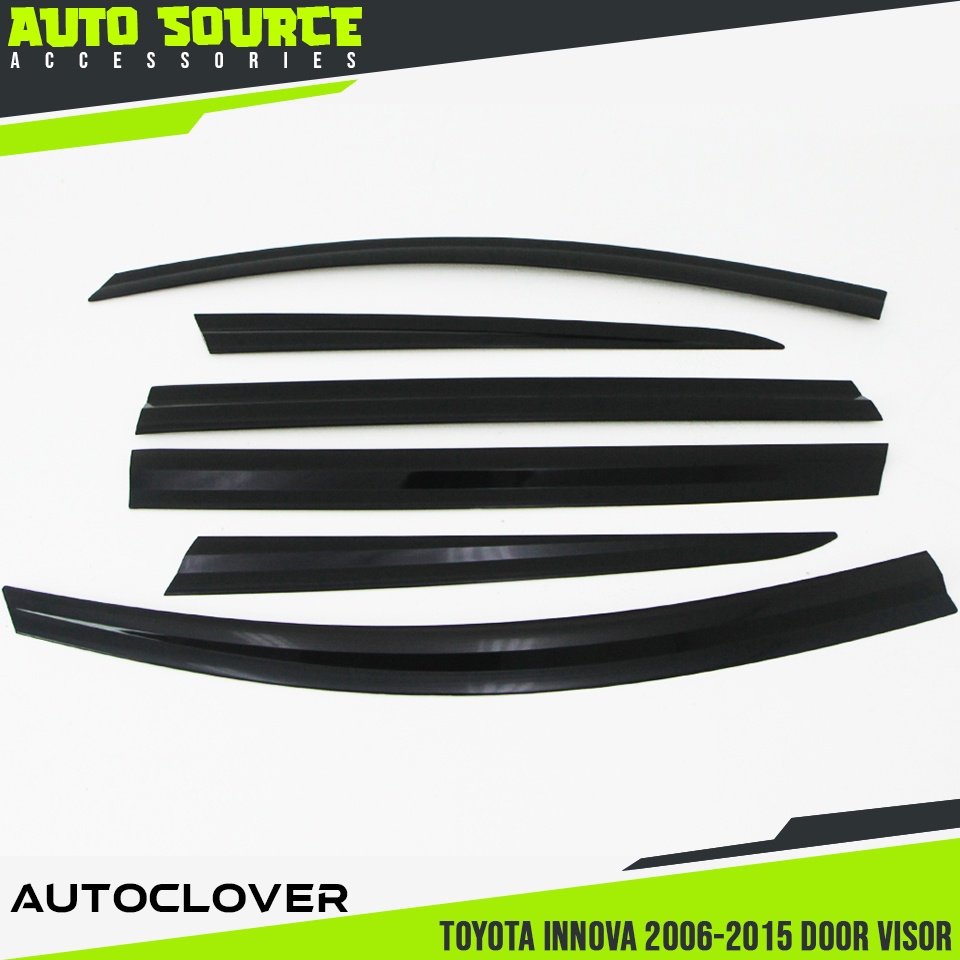 TOYOTA INNOVA DOOR VISOR / RAIN GUTTER SMOKE 6PCS 2006 2007 2008 2009 ...
