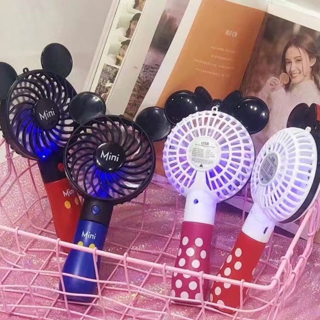 Cute Design Handheld Fan Rechargeable Hand Fan with Light USB Mini ...