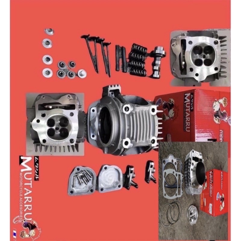 Mutarru Cylinder Head 4V 4valves wave125 xrm125 rs125 carb type 20/23 ...
