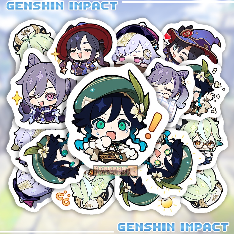 【16pcs】 Paimon's Paintings Set 2 emoji sticker sets - Vinyl Waterproof ...