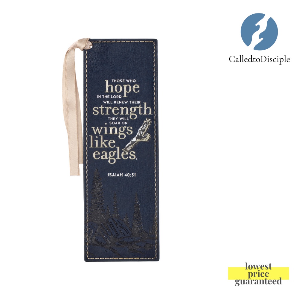 Those who Hope in the Lord will Renew On Eagle's Wings Leather Bookmark ...