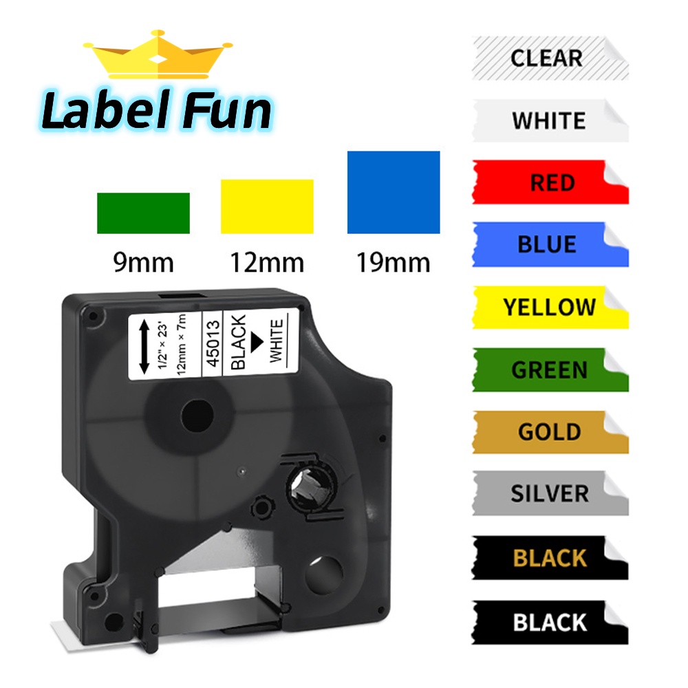 Compatible Dymo D1 DM1 Label Maker Tape 45013 40913 45803 Refill ...