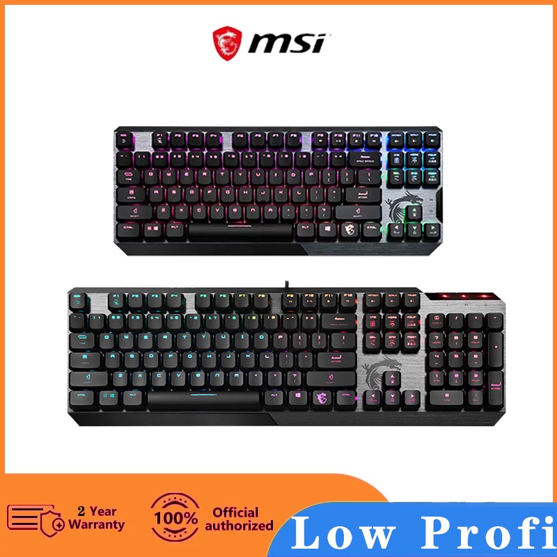 MSI GK50 Low Profile Wired RGB Gaming Keyboard-Low Axis | Shopee ...