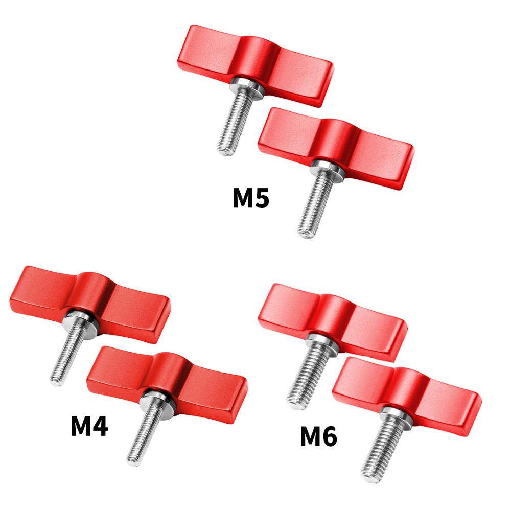 2PCS Adjustable T Shape Screw Aluminum Handle M4 M5 M6 Rod Slider Clamp ...