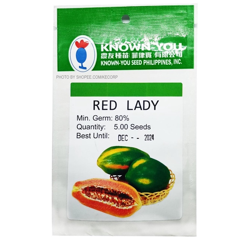 Papaya Red Lady Seeds by Known You 5 Seeds KECORP_S1 | Shopee Philippines