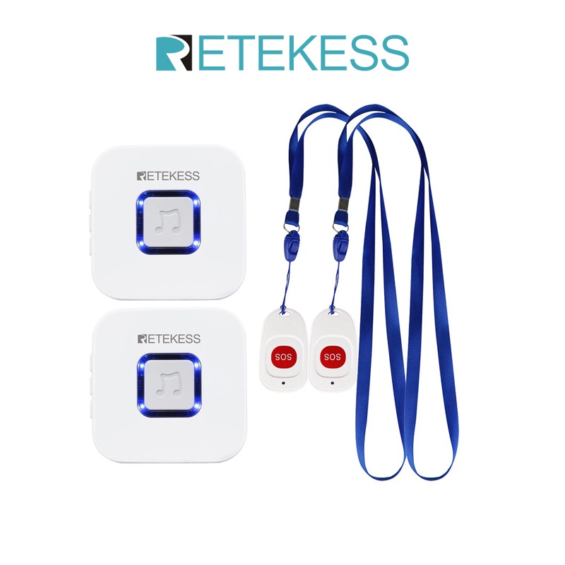 Retekess Wireless Caregiver Pager SOS Call Button Nurse Calling Alert ...