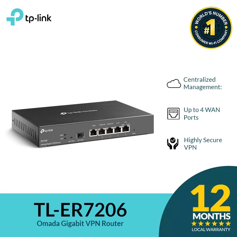 Tp-link ER7206 Safestream Gigabit Multi-Wan Vpn Router 150,000 ...