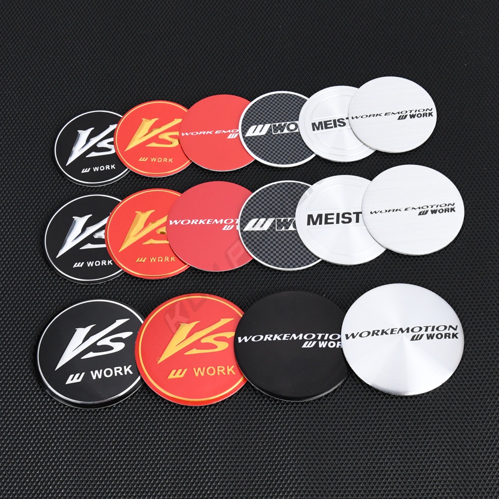 4PCS WORK EMOTION Wheel Center Sticker 45MM & 50MM & 56MM & 65MM Sport ...