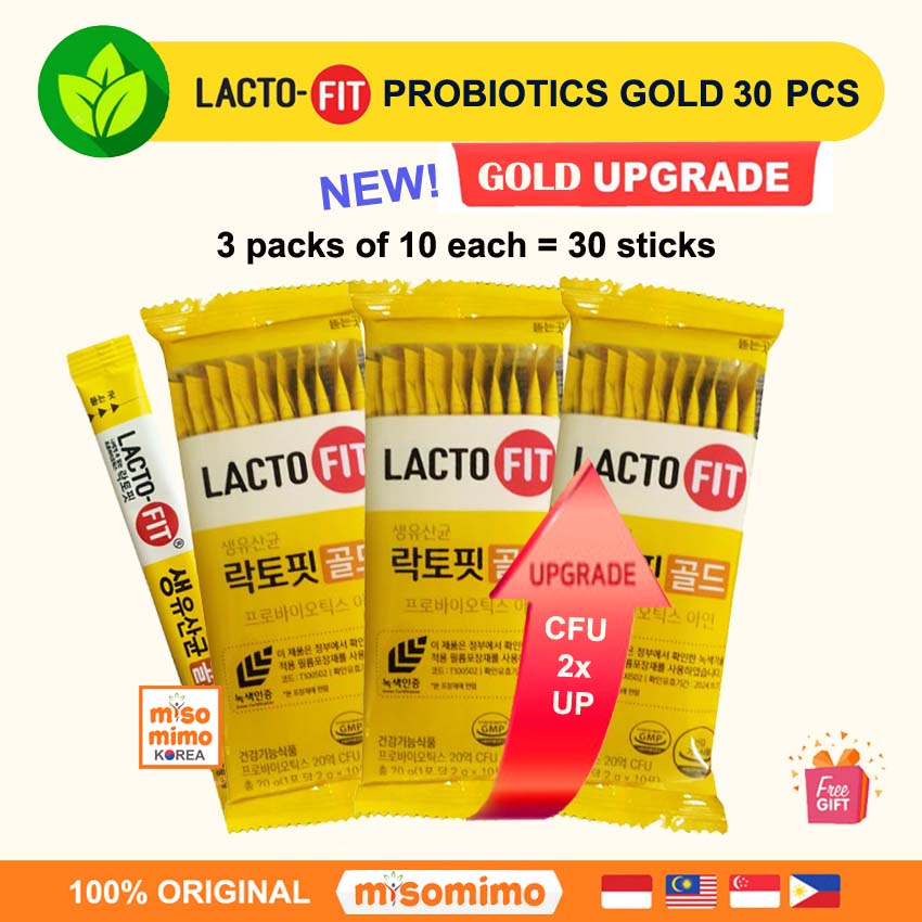 LACTOFIT Probiotic Gold 30 pcs for All Ages Lacto Fit Korea + FREE ...