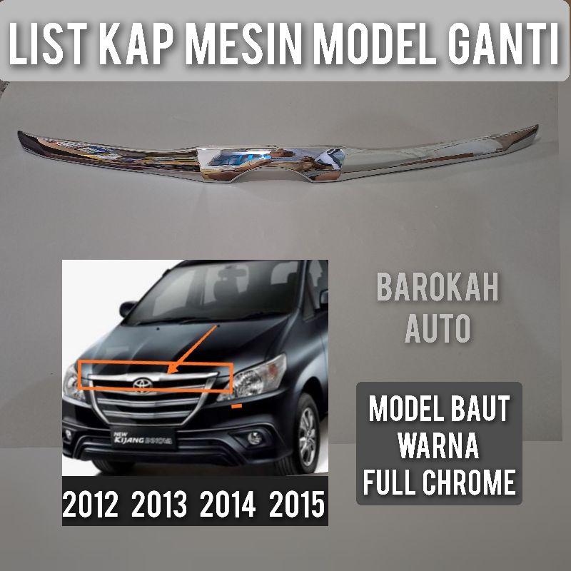 MESIN Hood molding list engine hood innova 2012 2013 2014 2015 replace ...
