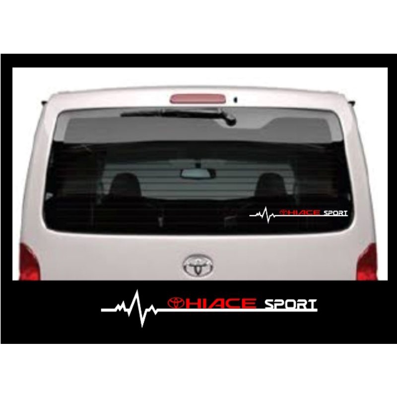 Toyota Hiace Commuter Van Sport Sticker for rear Windshield 1pc ...