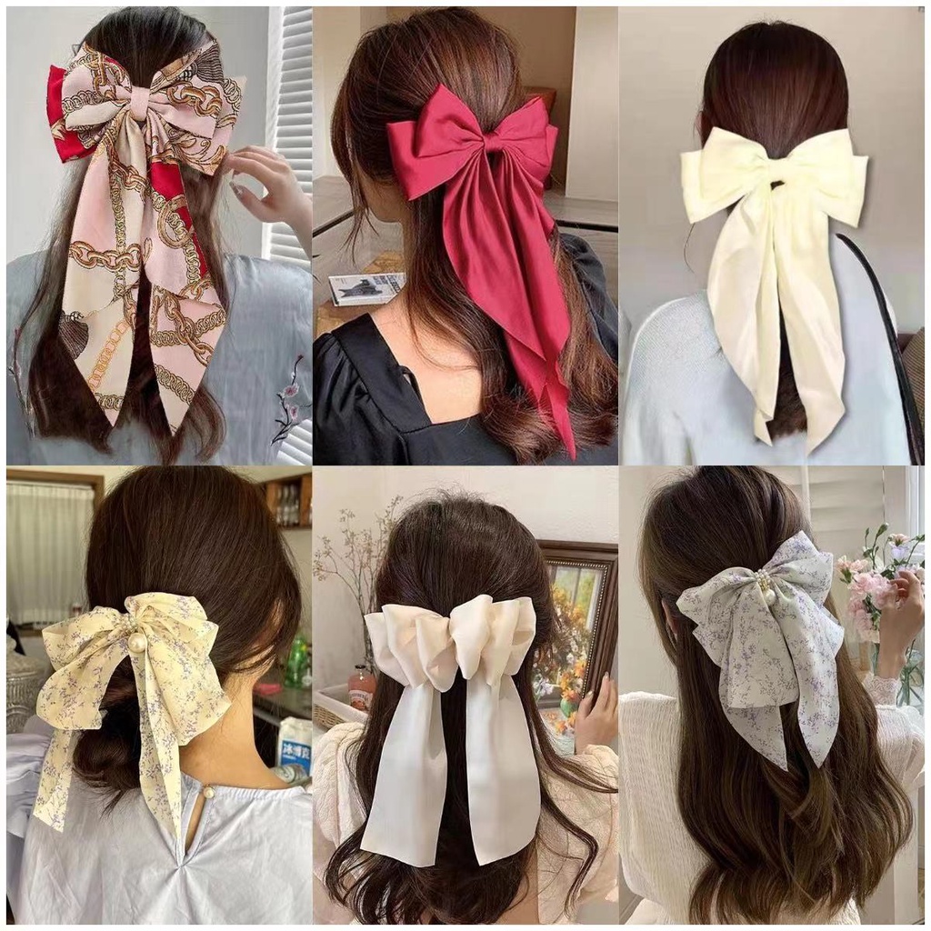 Long Bow Hairpin Large Ribbon CM | Shopee Philippines