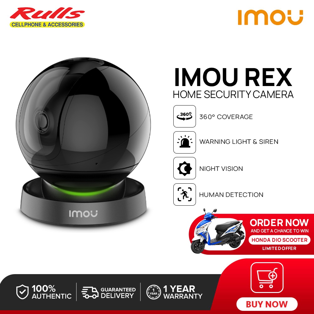 IMOU Rex Security Camera | Pan & Tilt for 360° Coverage | Smart ...