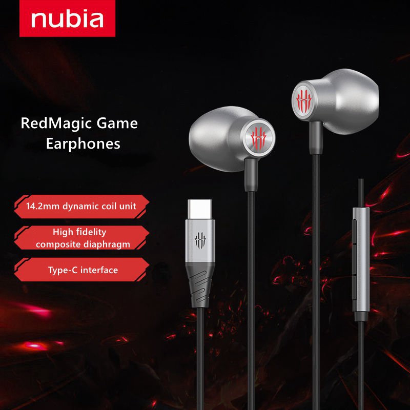 Original RedMagic Game Wired Headset Half In Ear Type-C Port Earphones ...