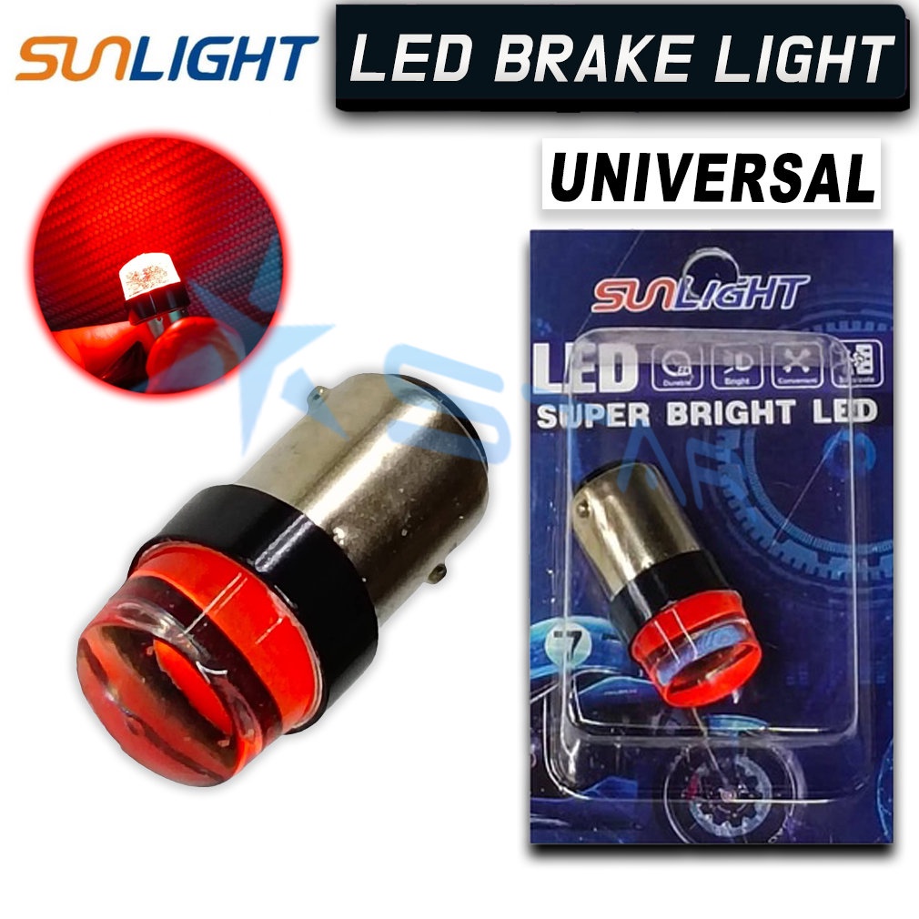 SUNLIGHT Red Alloy LED TAIL LIGHT/ BRAKE LIGHT Motorcycle Universal ...