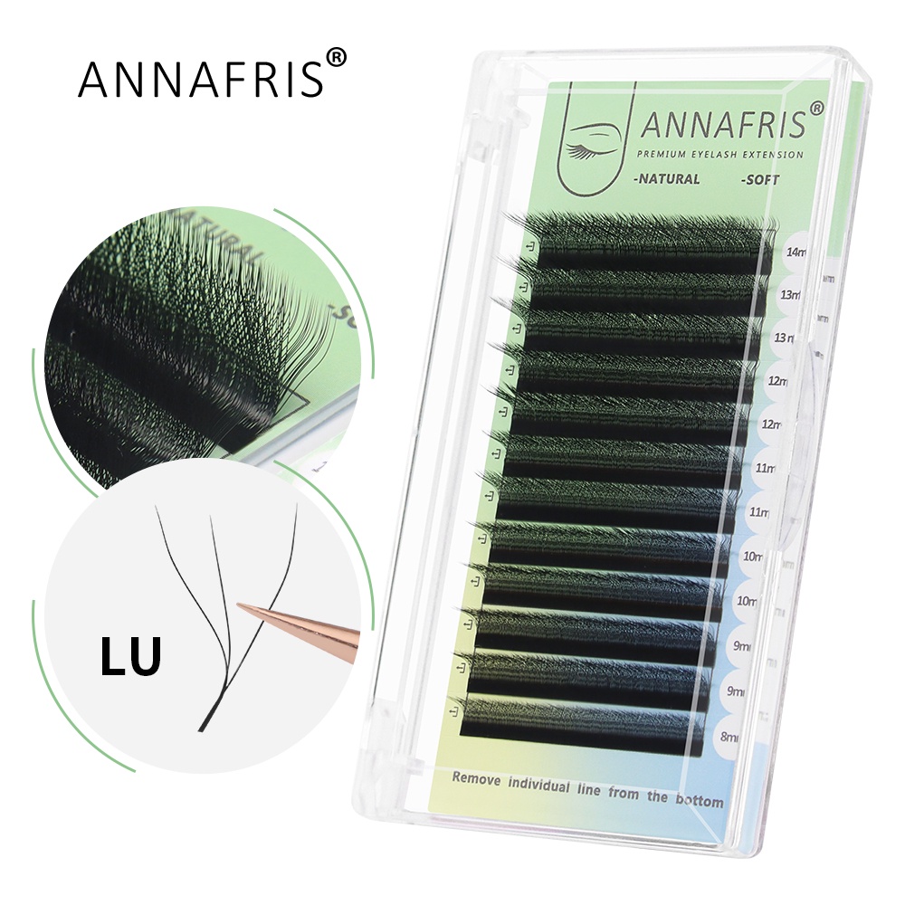ANNAFRIS L/LU/M W Shape Eyelash Extension 3D Premade Volume Fan Lashes ...