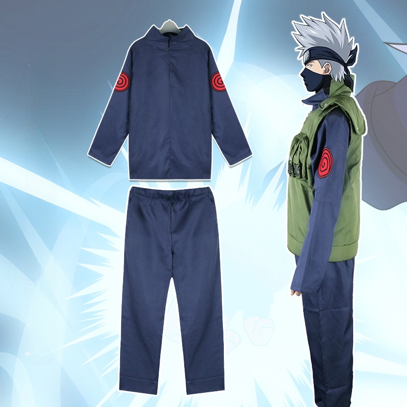 【WANTGO】Naruro Hatake Kakashi Uniform Jonin Kakashi Vest Anime Suit ...