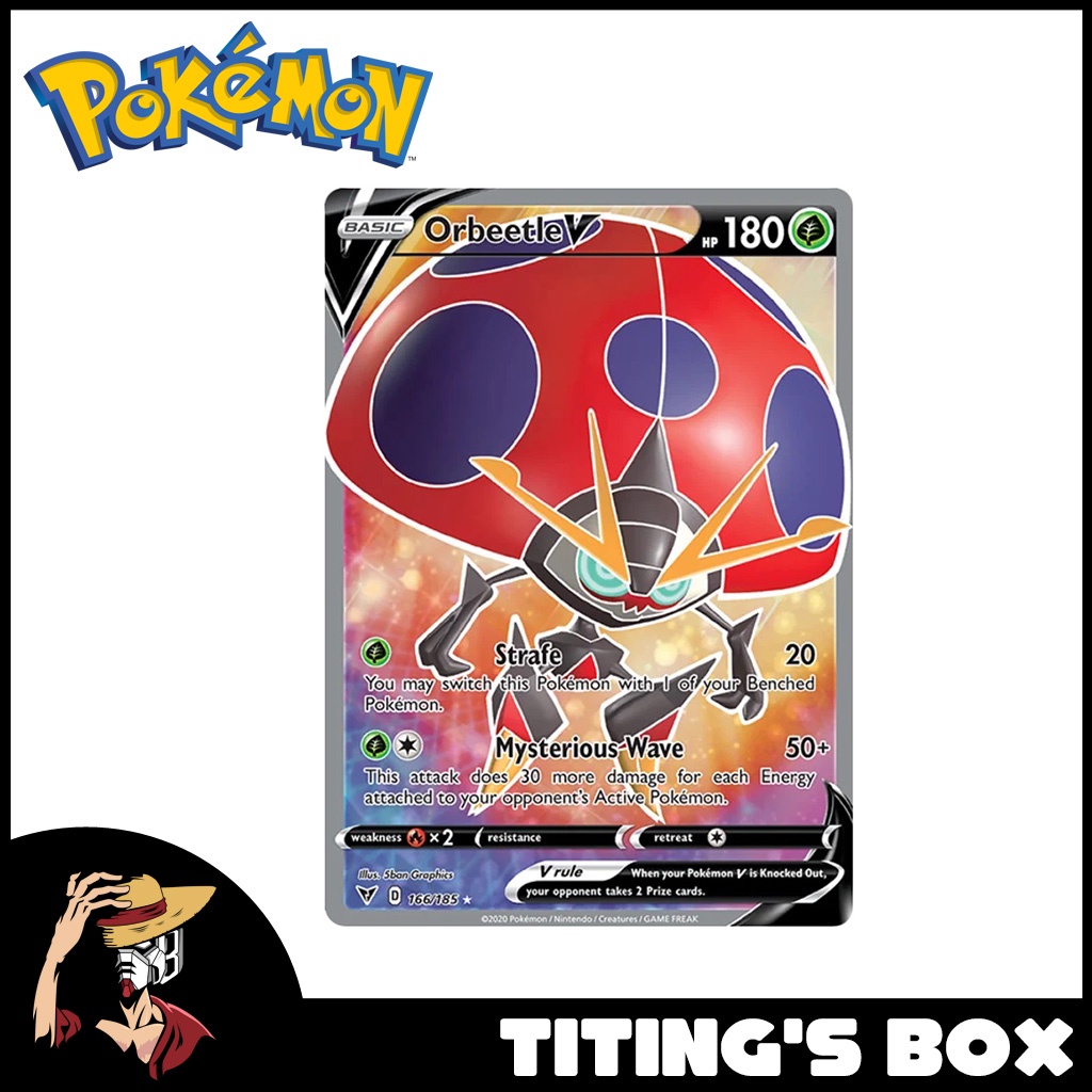 [EN] Pokemon TCG Orbeetle V 166/185 Full Art - Vivid Voltage | Shopee ...