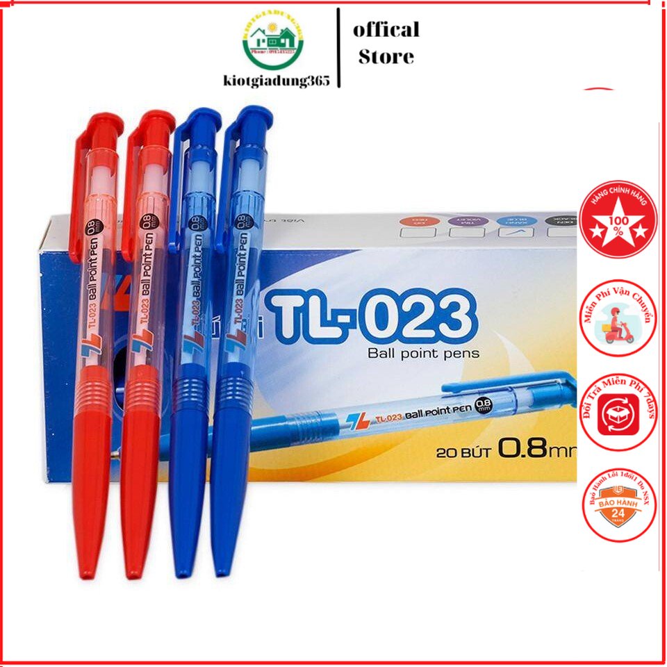 Box Of 20 Thien Long Ballpoint Pens TL-023 Beautiful Writing Nib ...