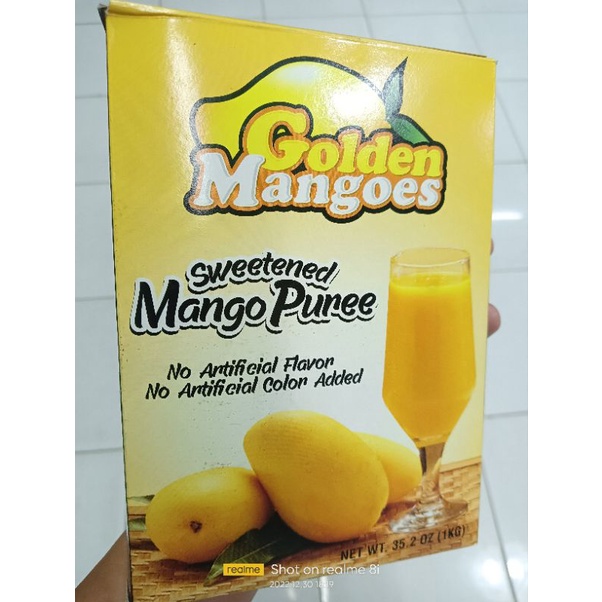 Golden Mango Brand Sweetened Mango Puree/no artificial flavor,no ...