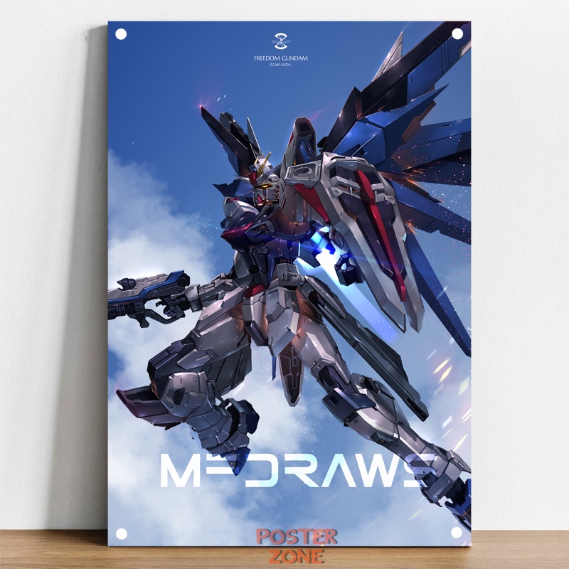 Freedom Gundam Mobile Suit Gundam SEED Metal Poster TV Shows Movie Game ...