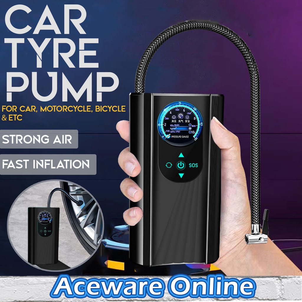 Mini Air Compressor Automatic Car Tyre Pump Portable Bicycle Tire Pump ...