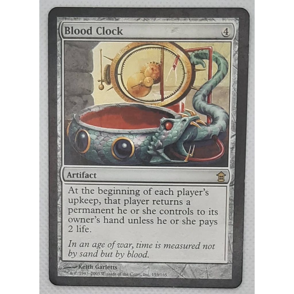 MTG Card Blood Clock Artifact Rare Saviors of Kamigawa | Shopee Philippines