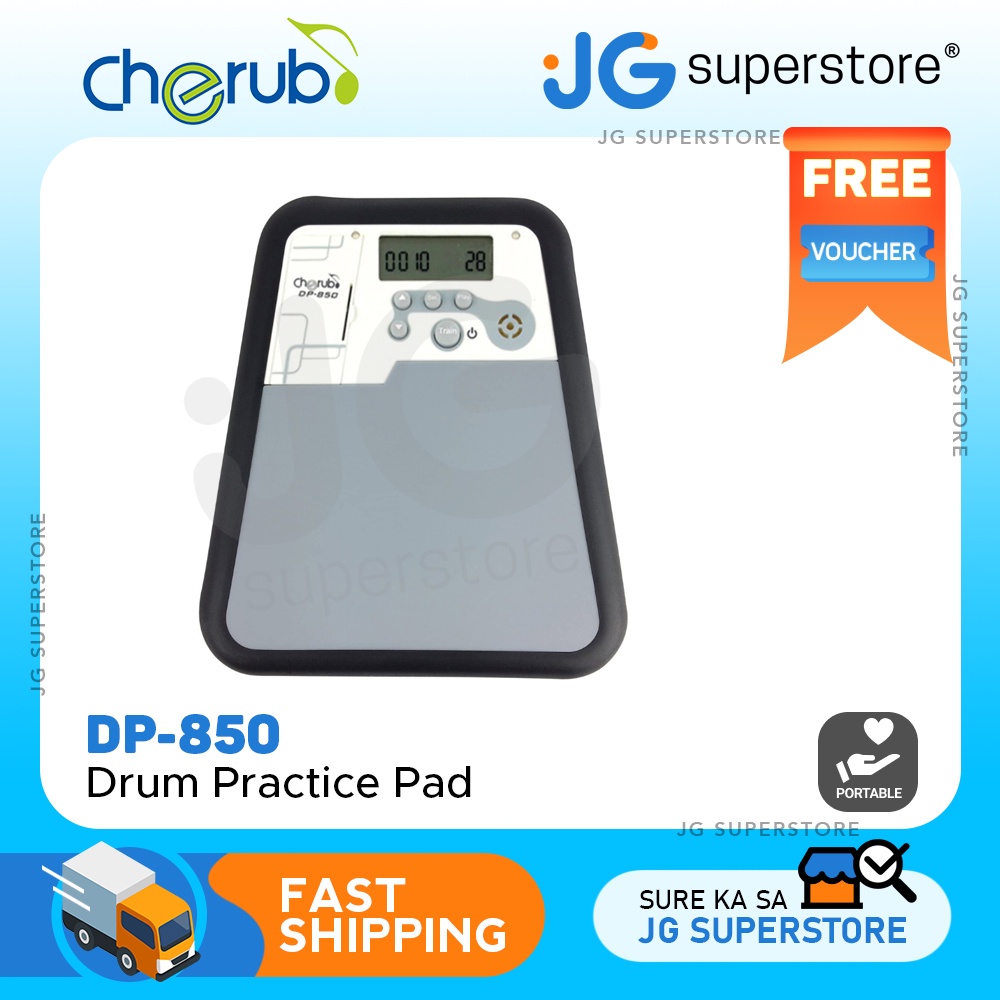 Cherub DP-850 Portable Drum Practice Pad Clock with Various Training ...