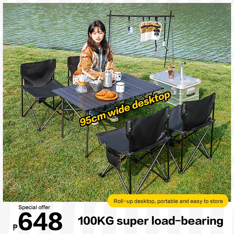 Outdoor Portable Folding Table Aluminum Alloy Portable Stall picnic ...
