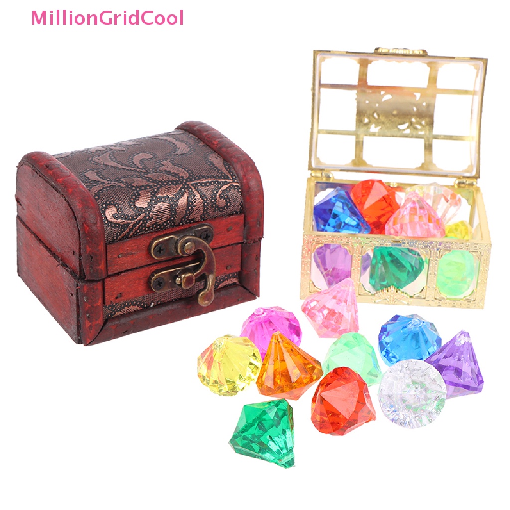 【MGPH】 Diving Gem Pool Toy 10 Big Colorful Diamonds with Treasure ...