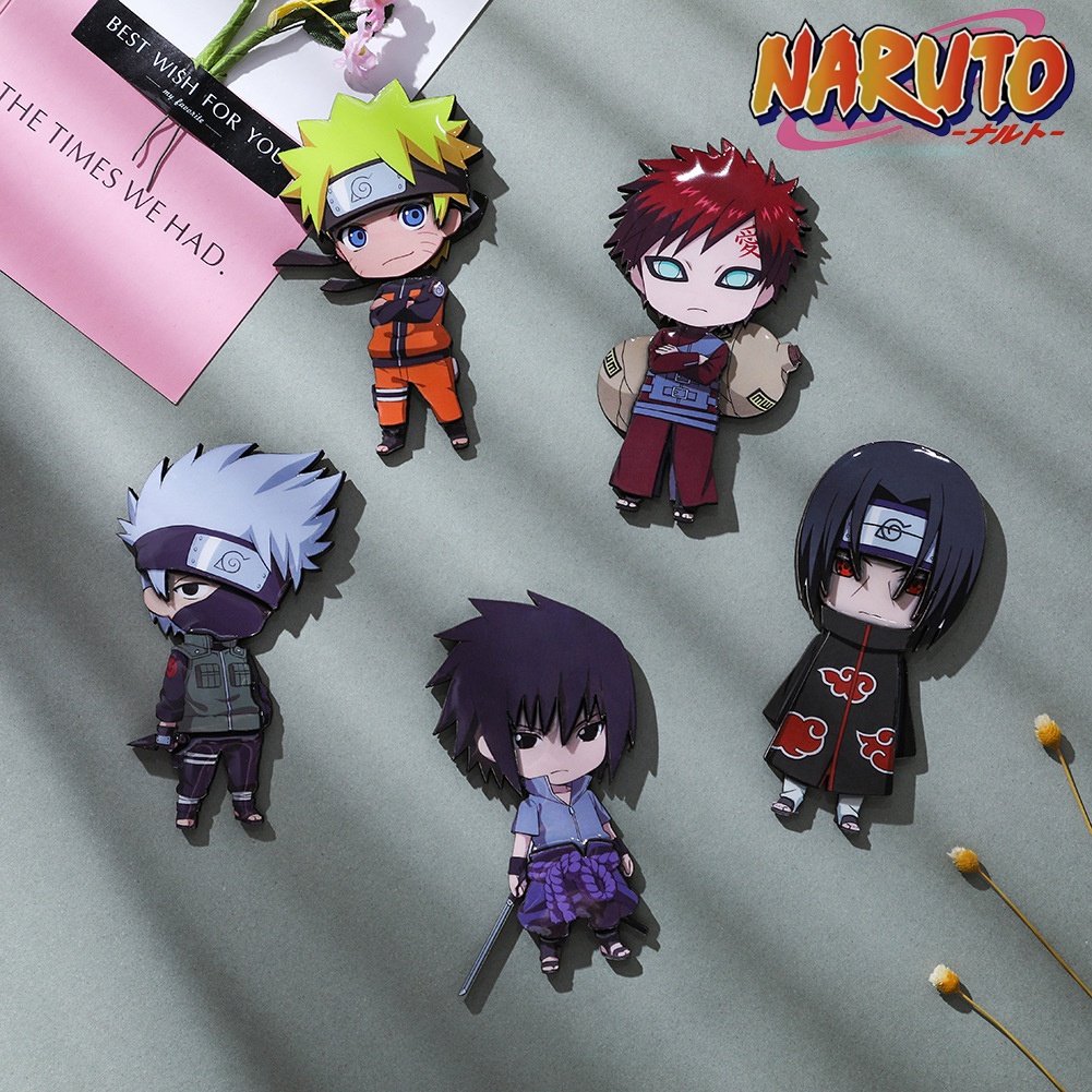 Anime Naruto Fridge Magnets Sasuke Kakashi 3D creative Japanese anime ...