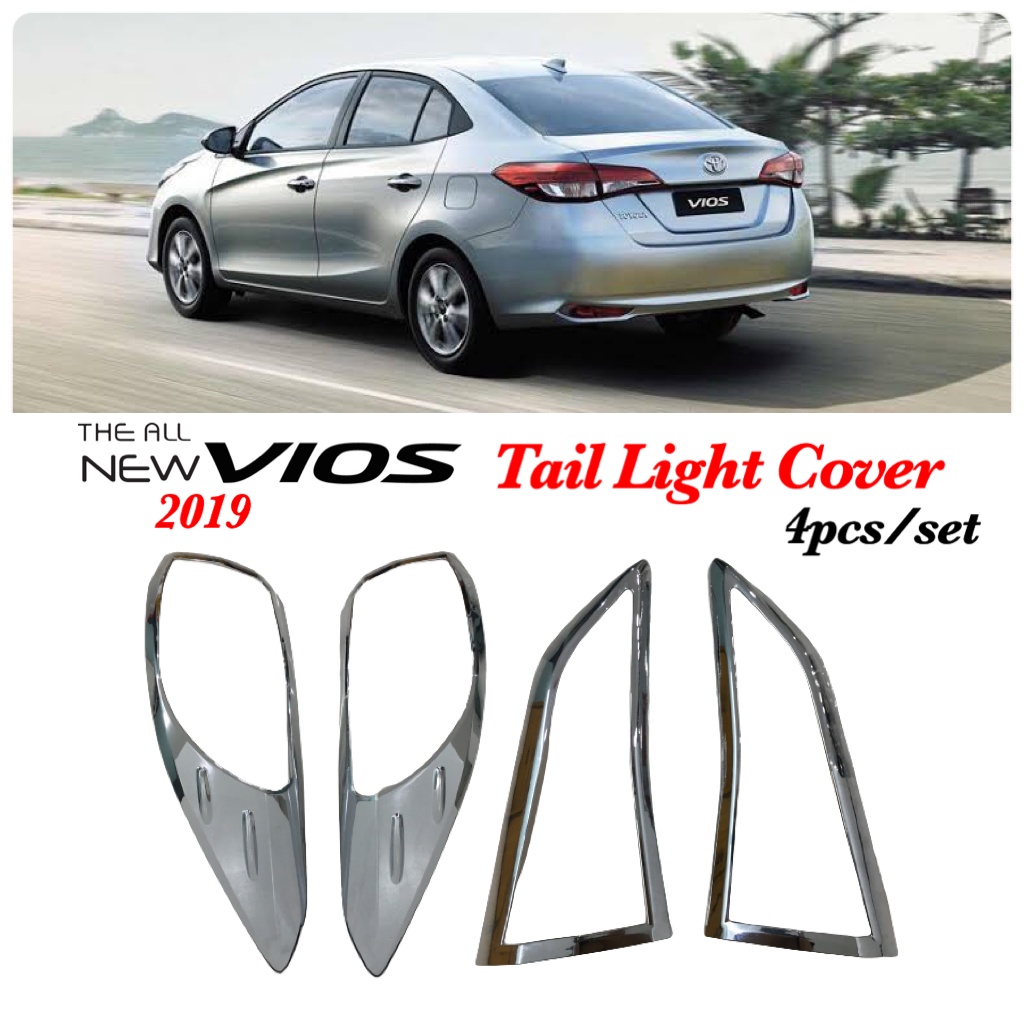 OSCPA TOYOTA VIOS 2019 Tail Light Cover Chrome Garnish Taillight Car ...
