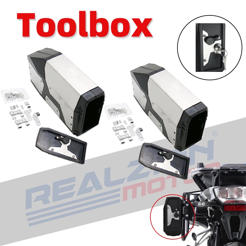 Motorcycle 4.2L Side Rack Storage Box For BMW R1200GS R1250GS ADV 150 PCX Aluminum Modified ...