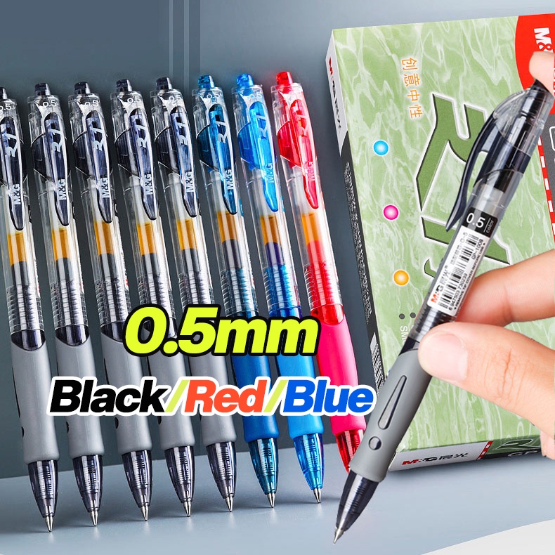 0.5mm Black/Red/Blue Pen Signing pen neutral pen Press the pen Gel ...