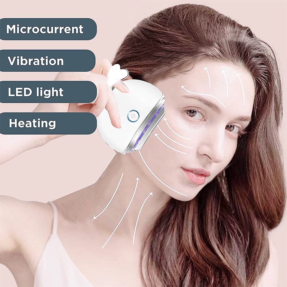 Gua Sha Facial Electronics Face Massager RF Body Heat Meridian Therapy ...