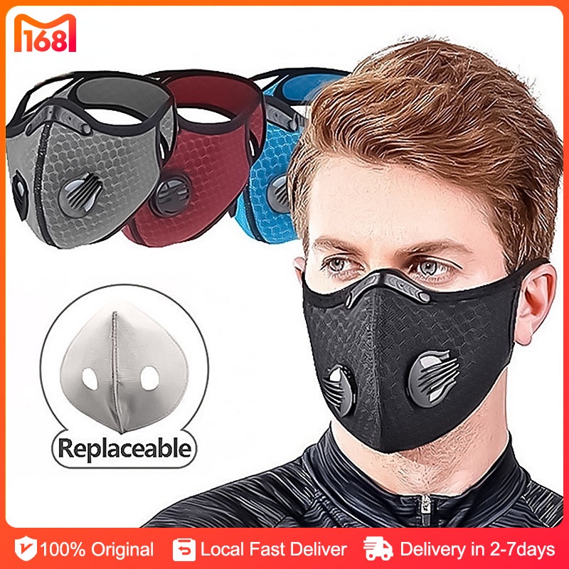 KN95 Masks Double Valve Outdoor Sport Riding Mask 3D Mask Reusable Anti ...